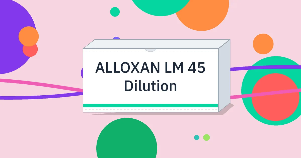 Symbolbild: Packung mit der Aufschrift ALLOXAN LM 45 Dilution (PZN 13312267) – Verfügbarkeit und Bezug in Apotheken in Frankfurt am Main