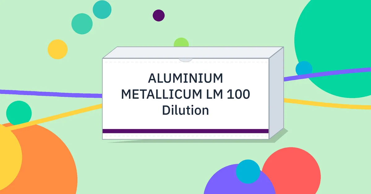 Symbolbild: Packung mit der Aufschrift ALUMINIUM METALLICUM LM 100 Dilution (PZN 12759658) – Verfügbarkeit und Bezug in Apotheken in Frankfurt am Main