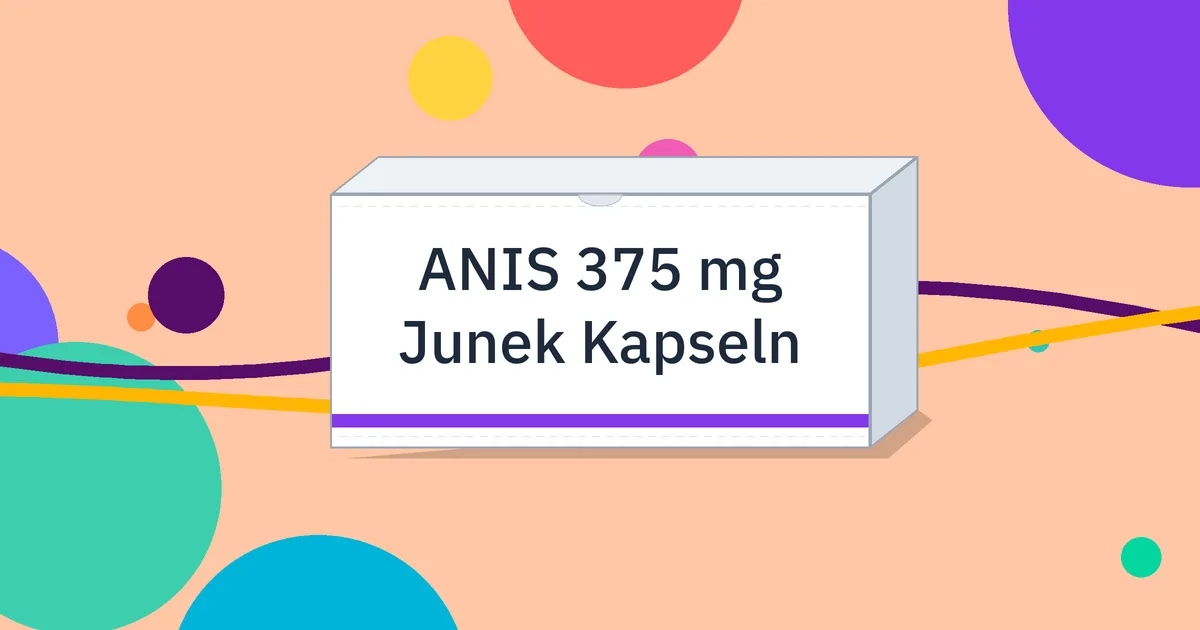 Symbolbild: Packung mit der Aufschrift ANIS 375 mg Junek Kapseln (PZN 10051091) – Verfügbarkeit und Bezug in Apotheken in Frankfurt am Main
