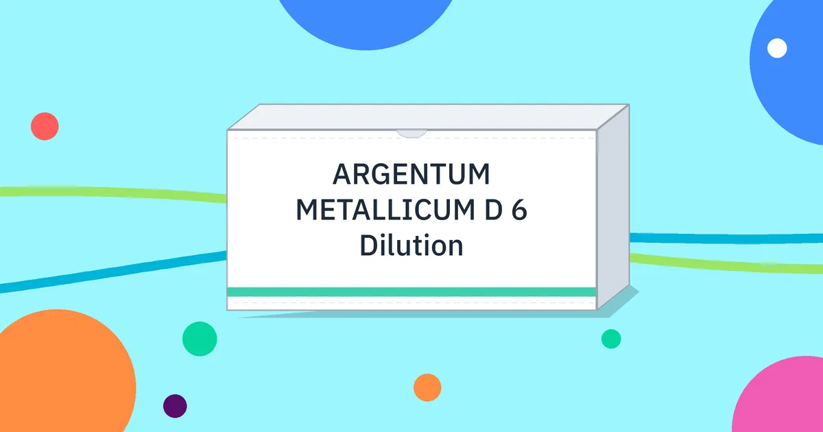Symbolbild: Packung mit der Aufschrift ARGENTUM METALLICUM D 6 Dilution (PZN 04204449) – Verfügbarkeit und Bezug in Apotheken in Frankfurt am Main