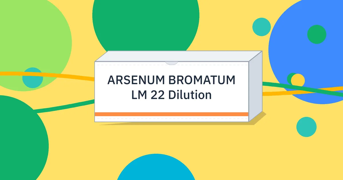 Symbolbild: Packung mit der Aufschrift ARSENUM BROMATUM LM 22 Dilution (PZN 12771429) – Verfügbarkeit und Bezug in Apotheken in Frankfurt am Main