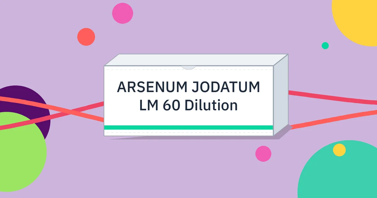 Symbolbild: Packung mit der Aufschrift ARSENUM JODATUM LM 60 Dilution (PZN 12779135) – Verfügbarkeit und Bezug in Apotheken in Frankfurt am Main