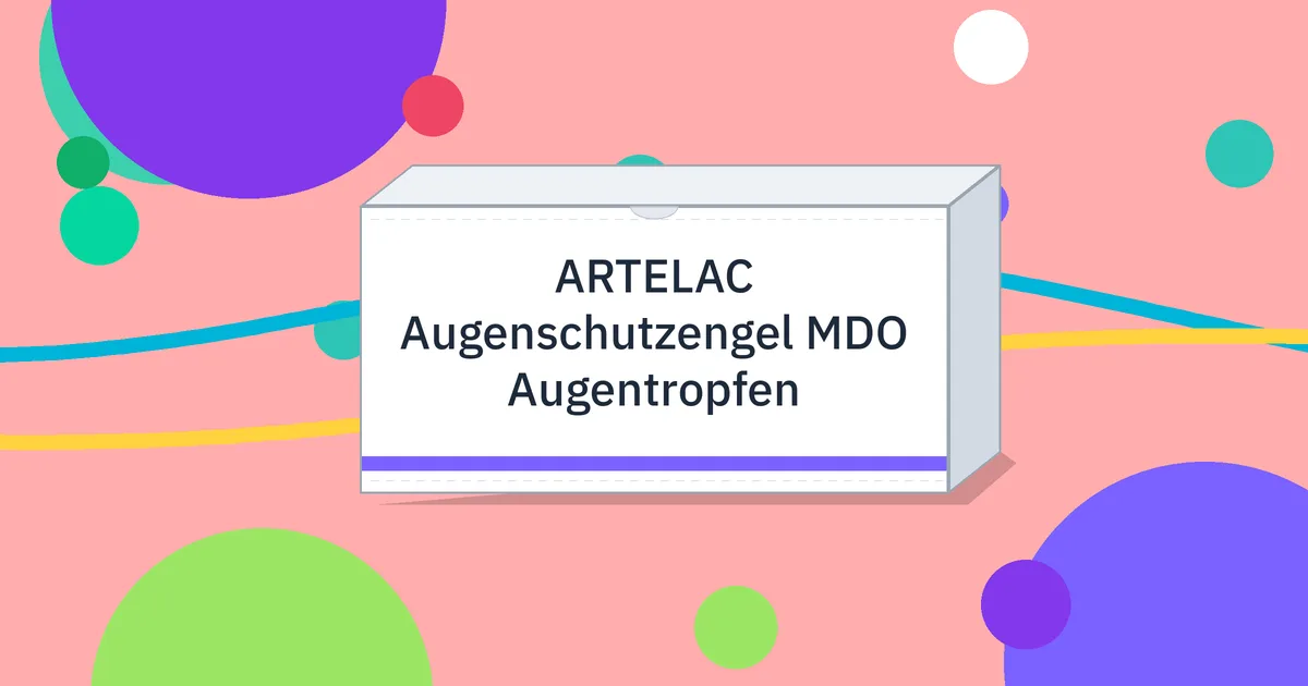Symbolbild: Packung mit der Aufschrift ARTELAC Augenschutzengel MDO Augentropfen (PZN 18761828) – Verfügbarkeit und Bezug in Apotheken in Frankfurt am Main