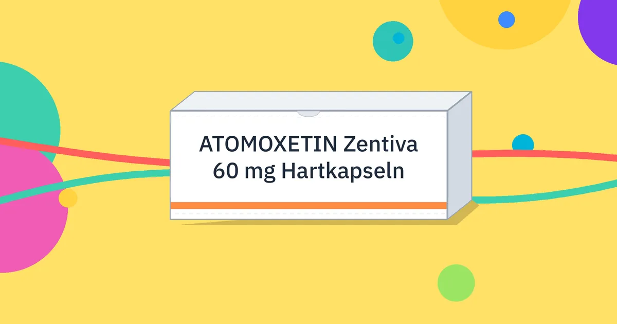 Symbolbild: Packung mit der Aufschrift ATOMOXETIN Zentiva 60 mg Hartkapseln (PZN 14313501) – Verfügbarkeit und Bezug in Apotheken in Frankfurt am Main