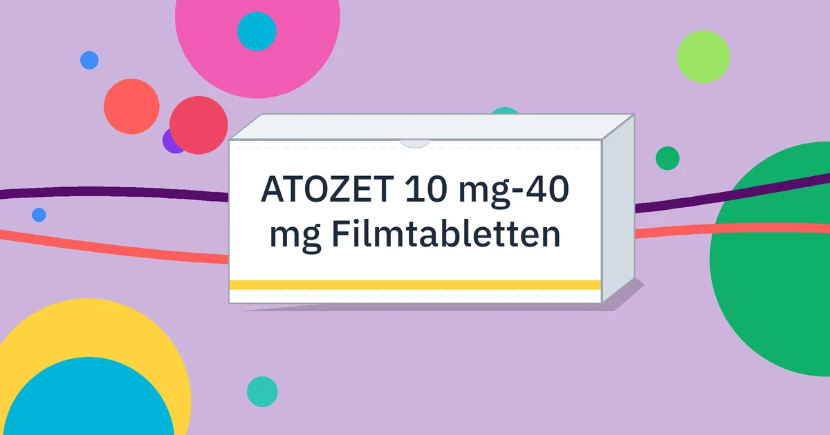Symbolbild: Packung mit der Aufschrift ATOZET 10 mg-40 mg Filmtabletten (PZN 14270163) – Verfügbarkeit und Bezug in Apotheken in Frankfurt am Main