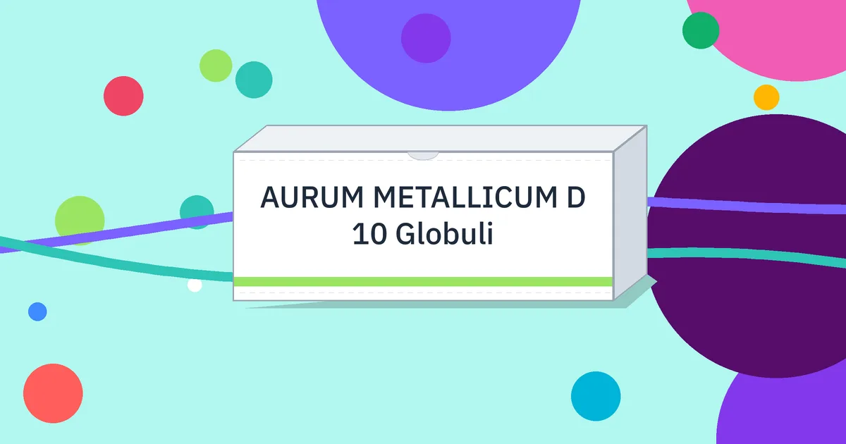 Symbolbild: Packung mit der Aufschrift AURUM METALLICUM D 10 Globuli (PZN 02894208) – Verfügbarkeit und Bezug in Apotheken in Frankfurt am Main