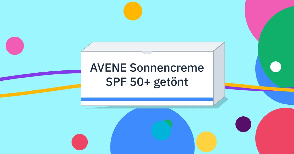 Symbolbild: Packung mit der Aufschrift AVENE Sonnencreme SPF 50+ getönt (PZN 17293360) – Verfügbarkeit und Bezug in Apotheken in Frankfurt am Main