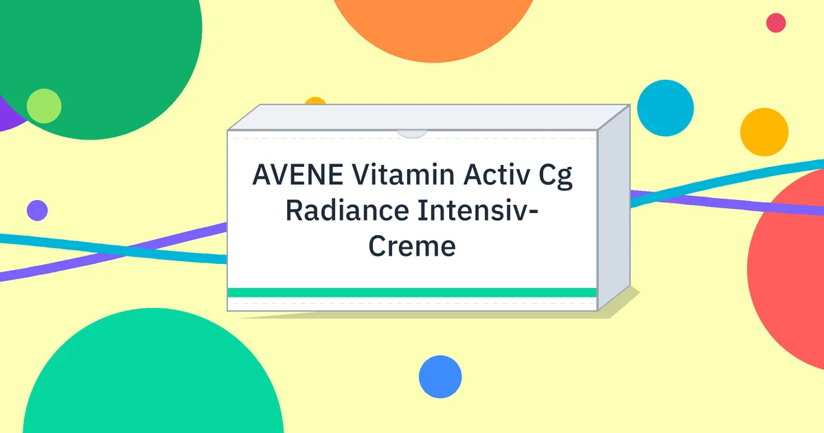 Symbolbild: Packung mit der Aufschrift AVENE Vitamin Activ Cg Radiance Intensiv-Creme (PZN 18701660) – Verfügbarkeit und Bezug in Apotheken in Frankfurt am Main
