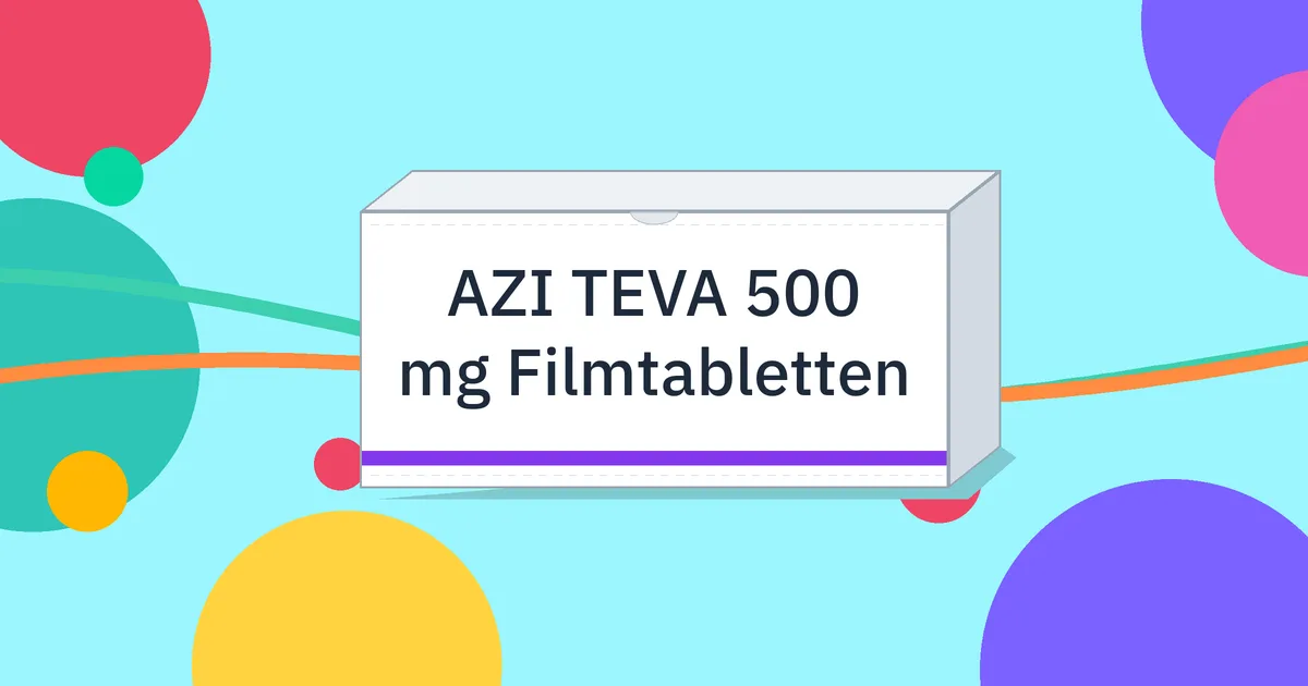 Symbolbild: Packung mit der Aufschrift AZI TEVA 500 mg Filmtabletten (PZN 04982922) – Verfügbarkeit und Bezug in Apotheken in Frankfurt am Main