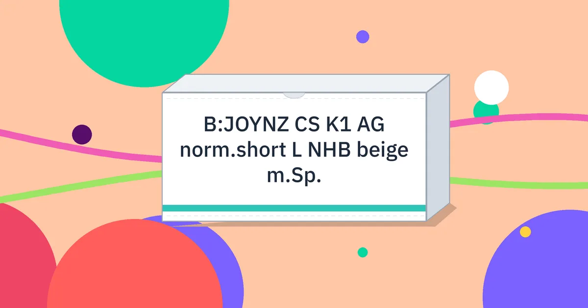 Symbolbild: Packung mit der Aufschrift B:JOYNZ CS K1 AG norm.short L NHB beige m.Sp. (PZN 20533804) – Verfügbarkeit und Bezug in Apotheken in Frankfurt am Main