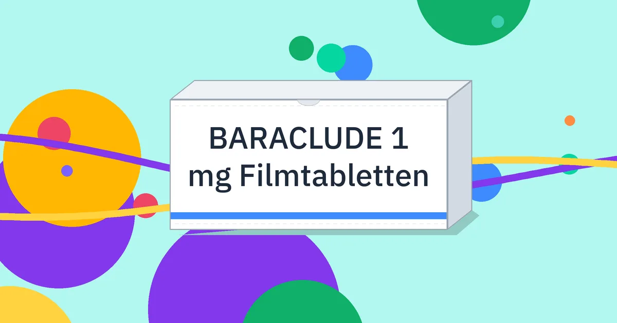 Symbolbild: Packung mit der Aufschrift BARACLUDE 1 mg Filmtabletten (PZN 05988542) – Verfügbarkeit und Bezug in Apotheken in Frankfurt am Main