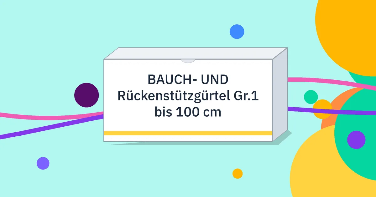 Symbolbild: Packung mit der Aufschrift BAUCH- UND Rückenstützgürtel Gr.1 bis 100 cm (PZN 00607860) – Verfügbarkeit und Bezug in Apotheken in Frankfurt am Main
