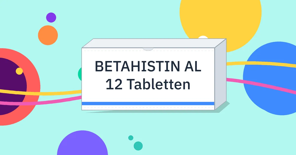 Symbolbild: Packung mit der Aufschrift BETAHISTIN AL 12 Tabletten (PZN 01309113) – Verfügbarkeit und Bezug in Apotheken in Frankfurt am Main