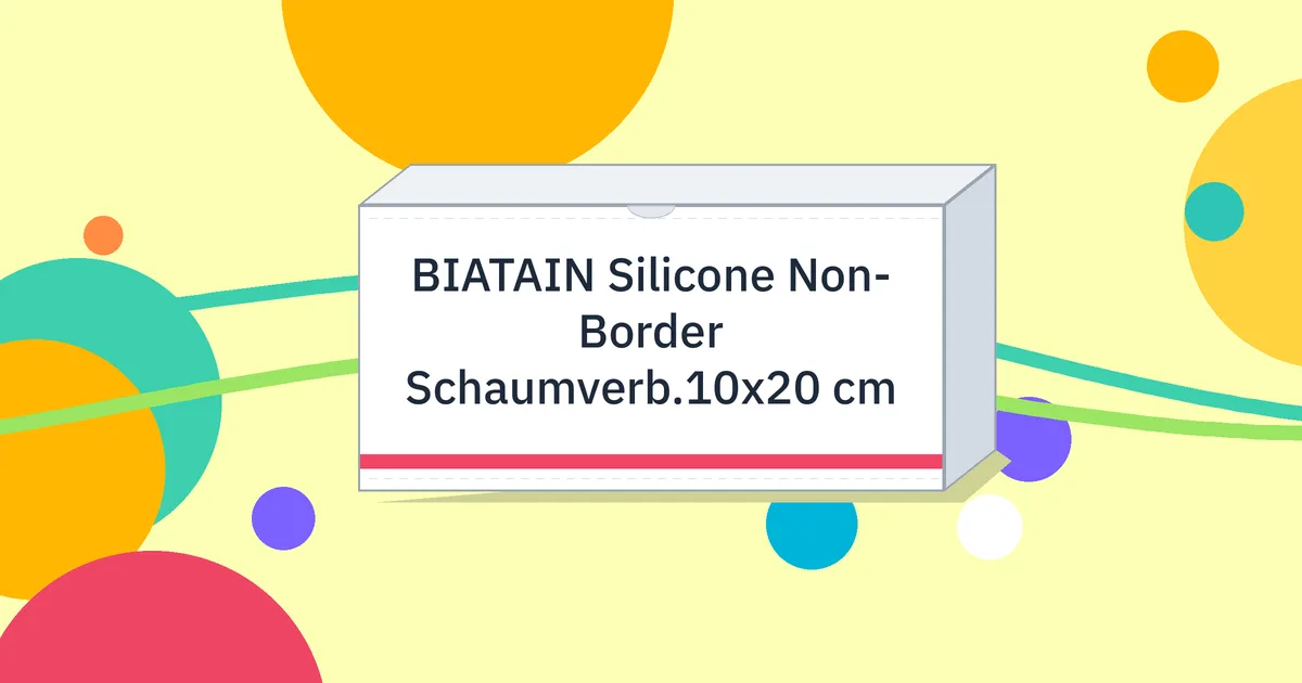 Symbolbild: Packung mit der Aufschrift BIATAIN Silicone Non-Border Schaumverb.10x20 cm (PZN 20607945) – Verfügbarkeit und Bezug in Apotheken in Frankfurt am Main