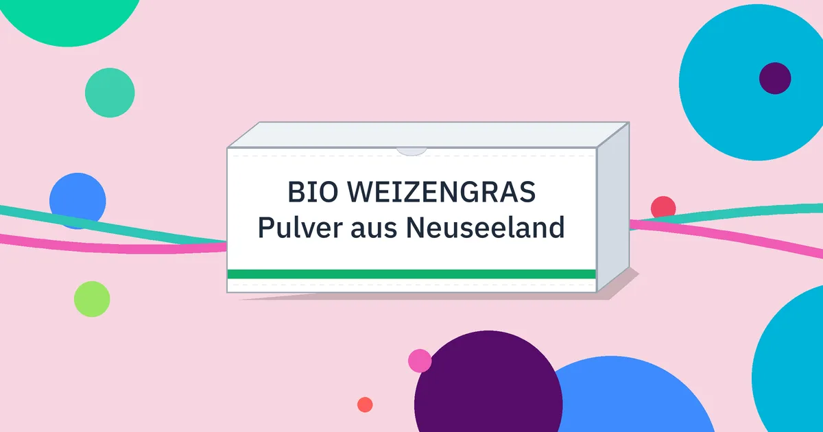 Symbolbild: Packung mit der Aufschrift BIO WEIZENGRAS Pulver aus Neuseeland (PZN 11119431) – Verfügbarkeit und Bezug in Apotheken in Frankfurt am Main