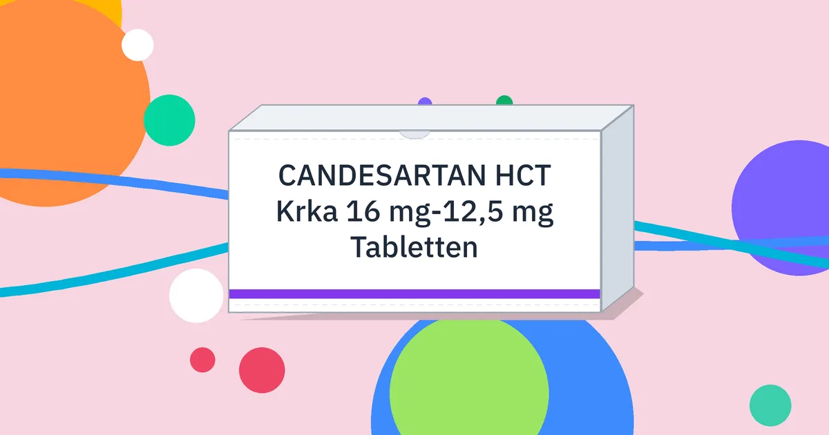 Symbolbild: Packung mit der Aufschrift CANDESARTAN HCT Krka 16 mg-12,5 mg Tabletten (PZN 14272570) – Verfügbarkeit und Bezug in Apotheken in Frankfurt am Main