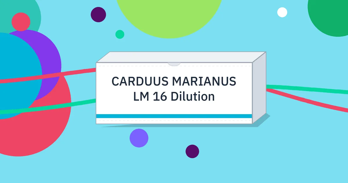 Symbolbild: Packung mit der Aufschrift CARDUUS MARIANUS LM 16 Dilution (PZN 12810804) – Verfügbarkeit und Bezug in Apotheken in Frankfurt am Main