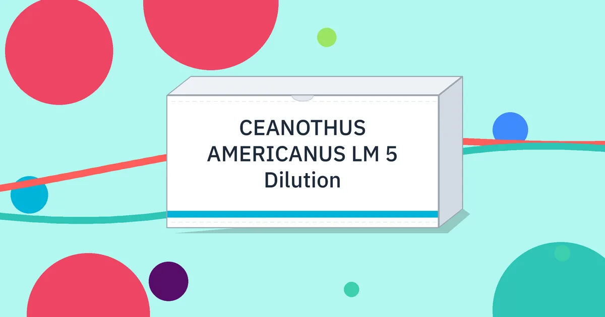 Symbolbild: Packung mit der Aufschrift CEANOTHUS AMERICANUS LM 5 Dilution (PZN 13435113) – Verfügbarkeit und Bezug in Apotheken in Frankfurt am Main