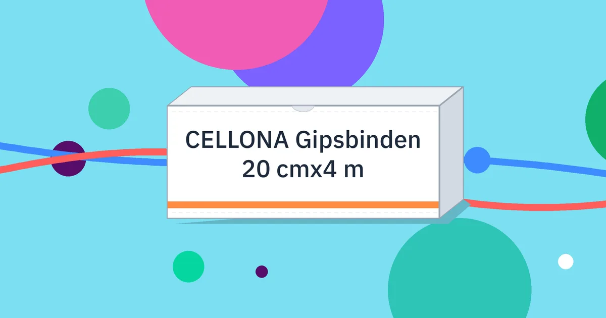 Symbolbild: Packung mit der Aufschrift CELLONA Gipsbinden 20 cmx4 m (PZN 03150941) – Verfügbarkeit und Bezug in Apotheken in Frankfurt am Main