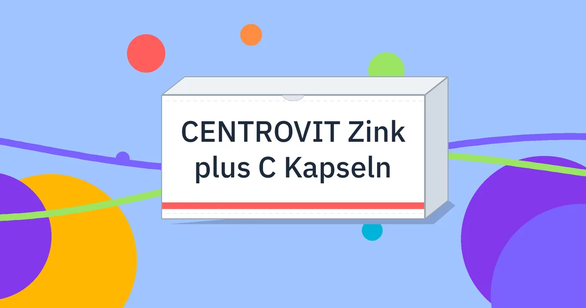 Symbolbild: Packung mit der Aufschrift CENTROVIT Zink plus C Kapseln (PZN 18426840) – Verfügbarkeit und Bezug in Apotheken in Frankfurt am Main