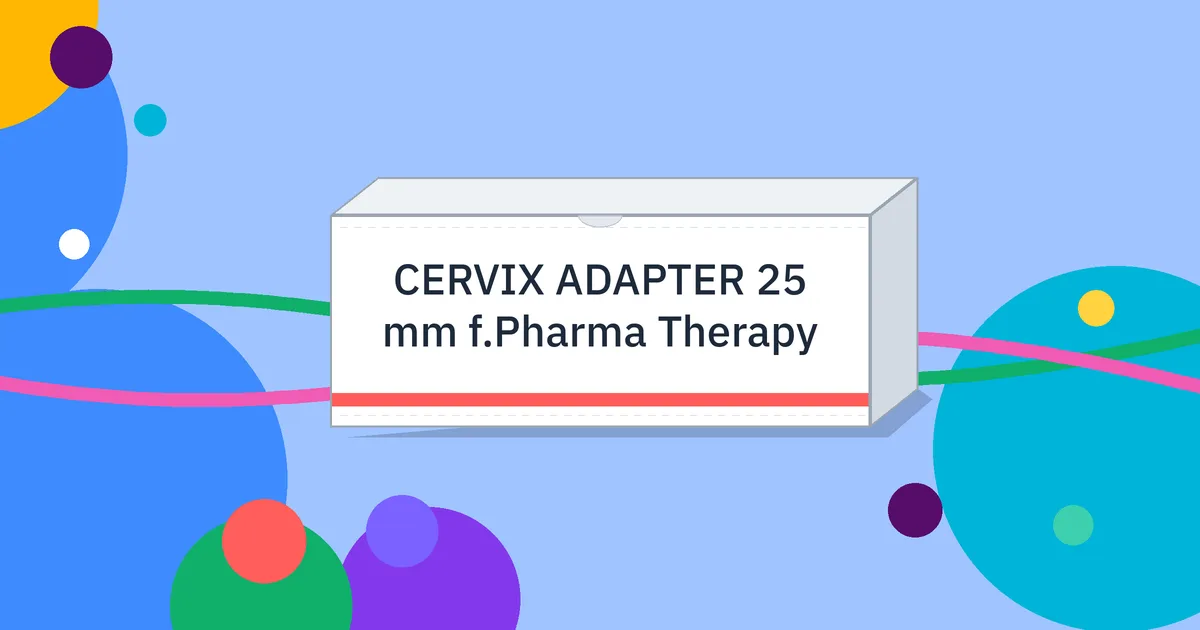 Symbolbild: Packung mit der Aufschrift CERVIX ADAPTER 25 mm f.Pharma Therapy (PZN 04021074) – Verfügbarkeit und Bezug in Apotheken in Frankfurt am Main