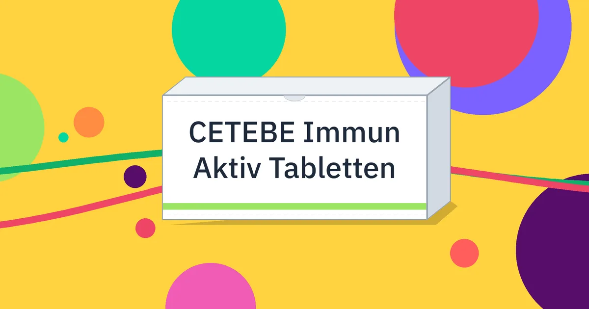Symbolbild: Packung mit der Aufschrift CETEBE Immun Aktiv Tabletten (PZN 17513442) – Verfügbarkeit und Bezug in Apotheken in Frankfurt am Main