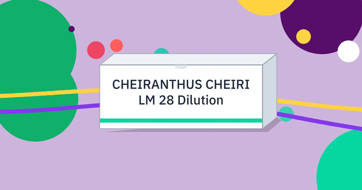 Symbolbild: Packung mit der Aufschrift CHEIRANTHUS CHEIRI LM 28 Dilution (PZN 13439619) – Verfügbarkeit und Bezug in Apotheken in Frankfurt am Main