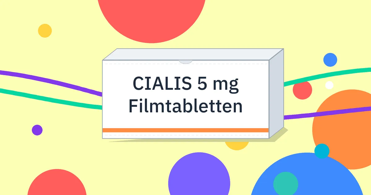 Symbolbild: Packung mit der Aufschrift CIALIS 5 mg Filmtabletten (PZN 09423618) – Verfügbarkeit und Bezug in Apotheken in Frankfurt am Main