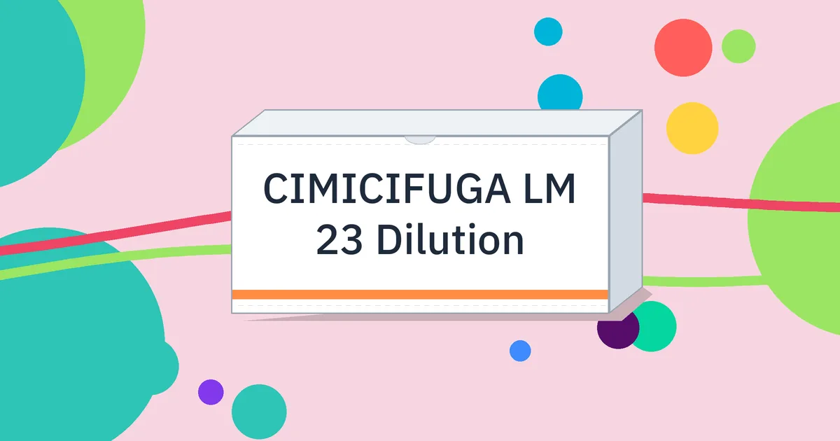 Symbolbild: Packung mit der Aufschrift CIMICIFUGA LM 23 Dilution (PZN 12819219) – Verfügbarkeit und Bezug in Apotheken in Frankfurt am Main