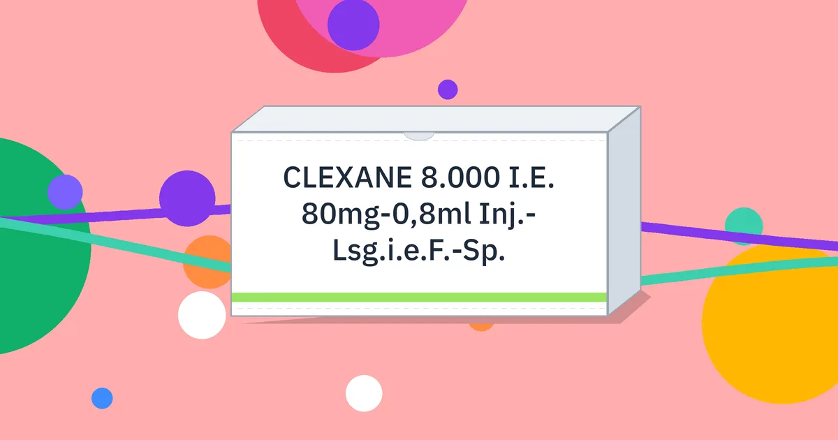 Symbolbild: Packung mit der Aufschrift CLEXANE 8.000 I.E. 80mg-0,8ml Inj.-Lsg.i.e.F.-Sp. (PZN 15783203) – Verfügbarkeit und Bezug in Apotheken in Frankfurt am Main