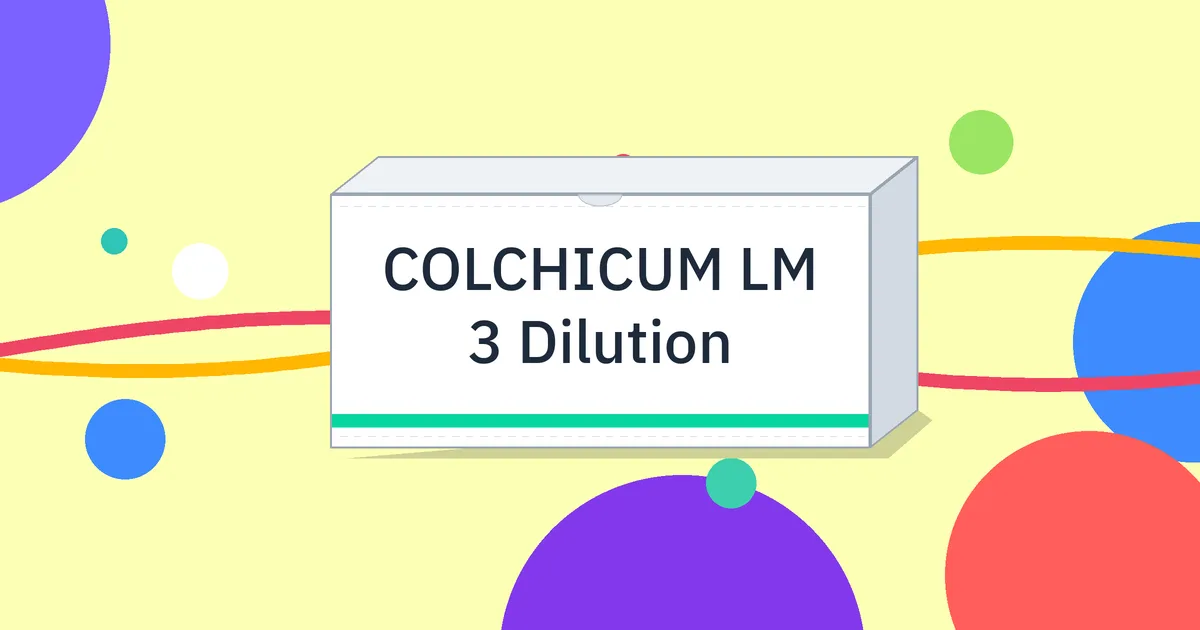 Symbolbild: Packung mit der Aufschrift COLCHICUM LM 3 Dilution (PZN 12832131) – Verfügbarkeit und Bezug in Apotheken in Frankfurt am Main