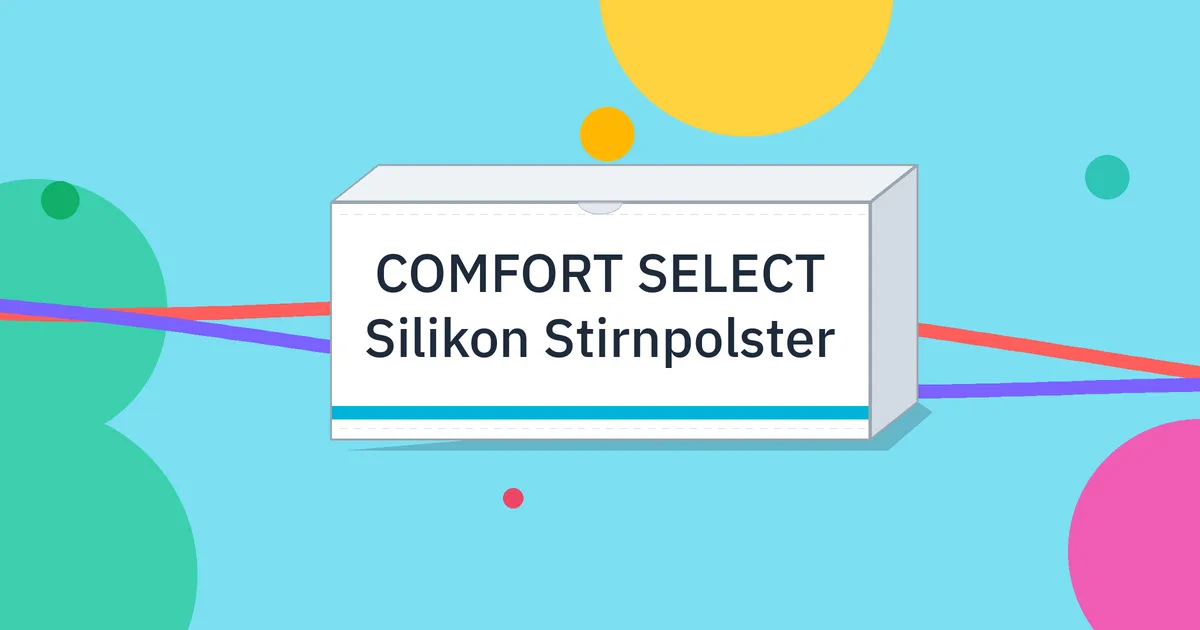 Symbolbild: Packung mit der Aufschrift COMFORT SELECT Silikon Stirnpolster (PZN 02825667) – Verfügbarkeit und Bezug in Apotheken in Frankfurt am Main