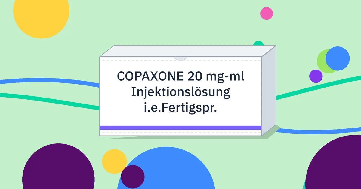 Symbolbild: Packung mit der Aufschrift COPAXONE 20 mg-ml Injektionslösung i.e.Fertigspr. (PZN 10524454) – Verfügbarkeit und Bezug in Apotheken in Frankfurt am Main