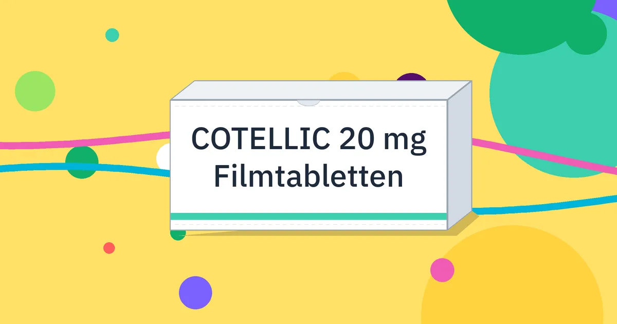 Symbolbild: Packung mit der Aufschrift COTELLIC 20 mg Filmtabletten (PZN 10528943) – Verfügbarkeit und Bezug in Apotheken in Frankfurt am Main
