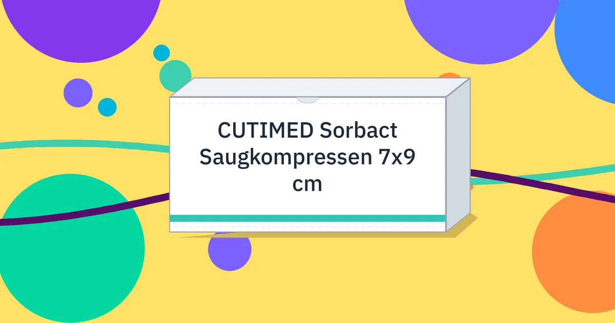 Symbolbild: Packung mit der Aufschrift CUTIMED Sorbact Saugkompressen 7x9 cm (PZN 05523257) – Verfügbarkeit und Bezug in Apotheken in Frankfurt am Main