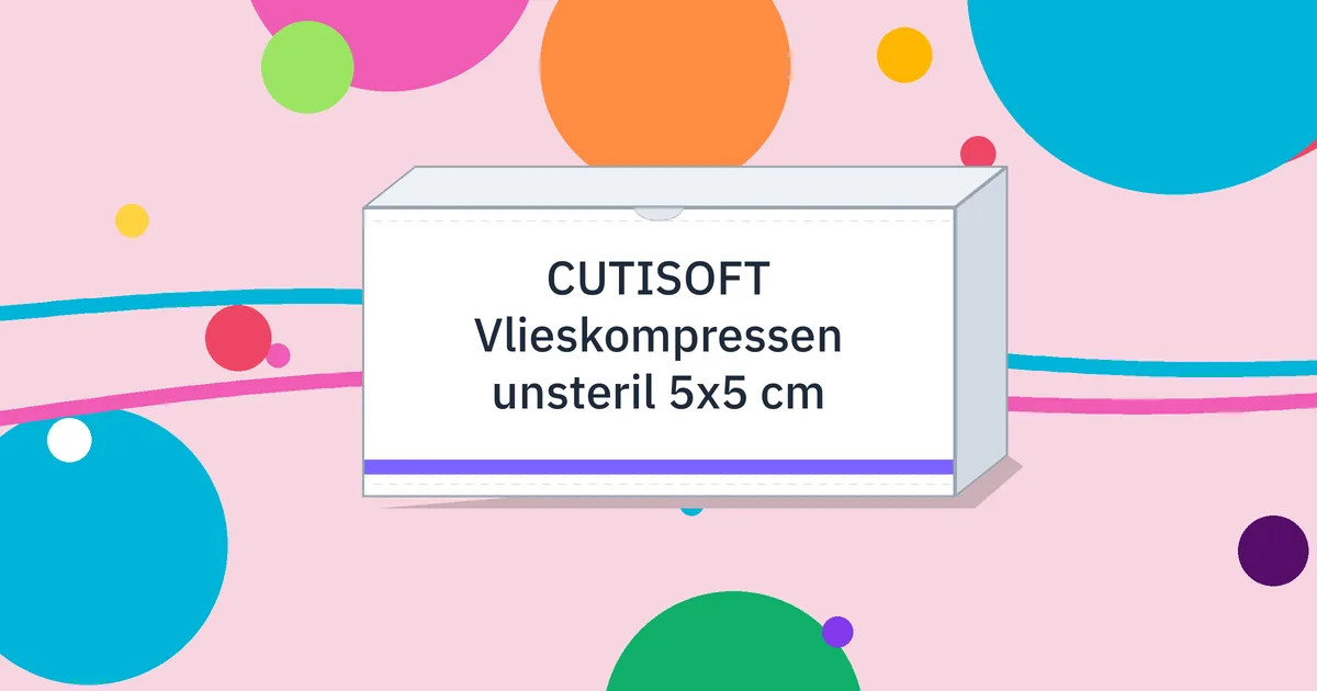 Symbolbild: Packung mit der Aufschrift CUTISOFT Vlieskompressen unsteril 5x5 cm (PZN 04894833) – Verfügbarkeit und Bezug in Apotheken in Frankfurt am Main