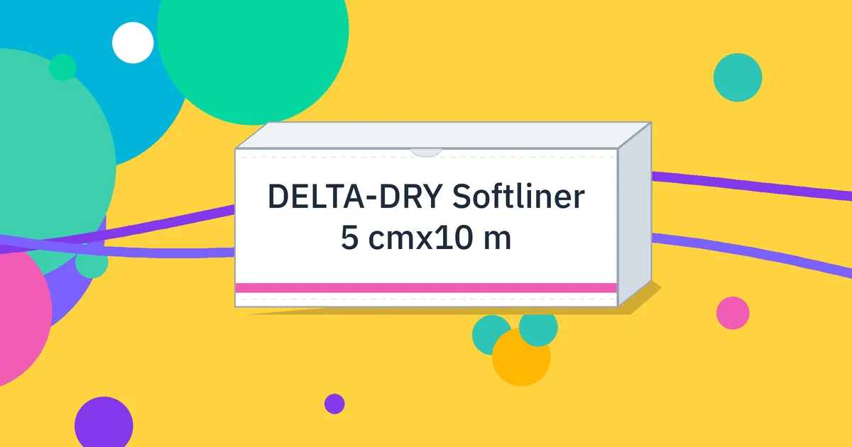 Symbolbild: Packung mit der Aufschrift DELTA-DRY Softliner 5 cmx10 m (PZN 12656467) – Verfügbarkeit und Bezug in Apotheken in Frankfurt am Main