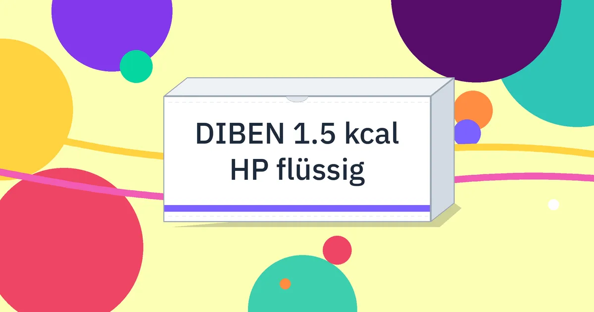 Symbolbild: Packung mit der Aufschrift DIBEN 1.5 kcal HP flüssig (PZN 10532040) – Verfügbarkeit und Bezug in Apotheken in Frankfurt am Main