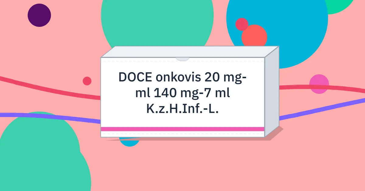Symbolbild: Packung mit der Aufschrift DOCE onkovis 20 mg-ml 140 mg-7 ml K.z.H.Inf.-L. (PZN 08439563) – Verfügbarkeit und Bezug in Apotheken in Frankfurt am Main