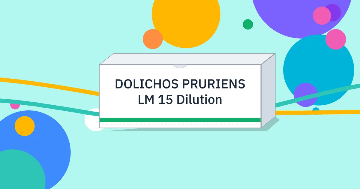 Symbolbild: Packung mit der Aufschrift DOLICHOS PRURIENS LM 15 Dilution (PZN 13466591) – Verfügbarkeit und Bezug in Apotheken in Frankfurt am Main