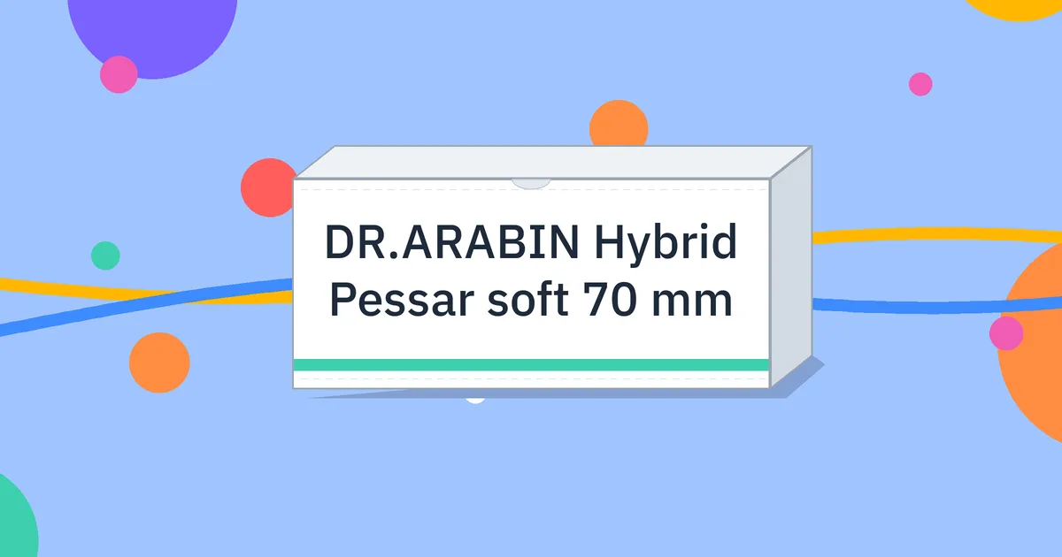 Symbolbild: Packung mit der Aufschrift DR.ARABIN Hybrid Pessar soft 70 mm (PZN 19780874) – Verfügbarkeit und Bezug in Apotheken in Frankfurt am Main