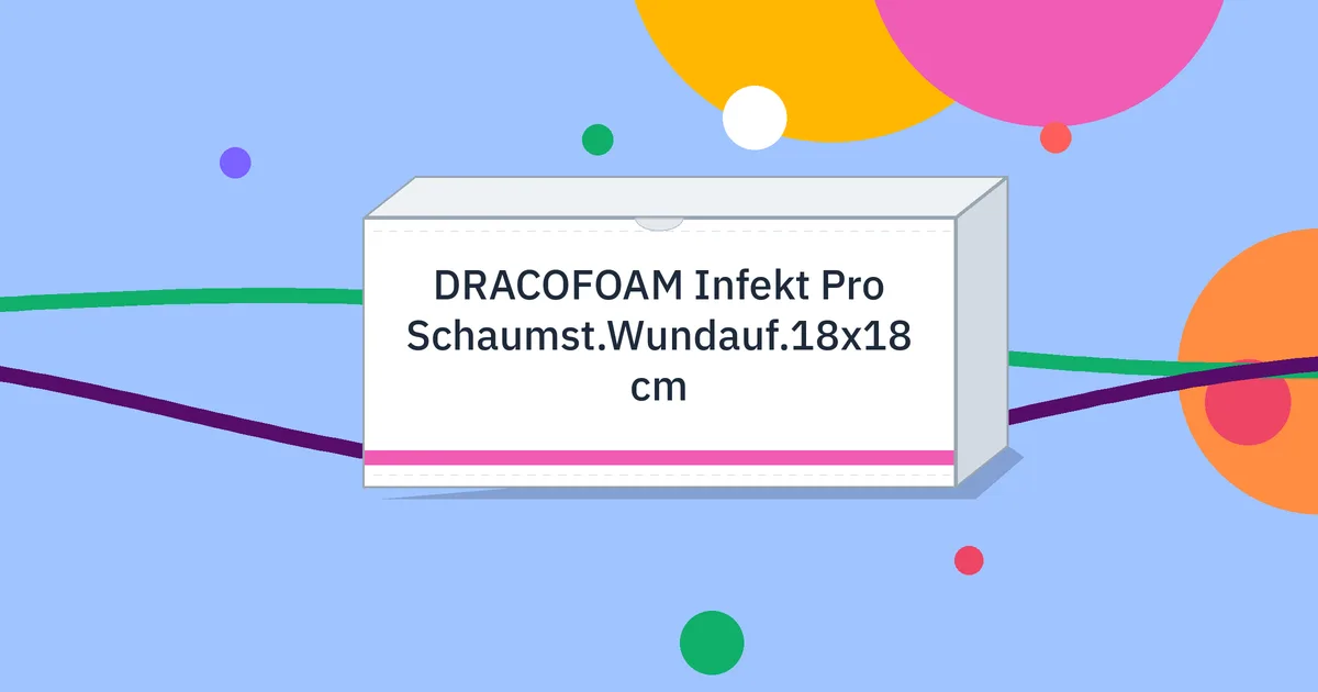 Symbolbild: Packung mit der Aufschrift DRACOFOAM Infekt Pro Schaumst.Wundauf.18x18 cm (PZN 19964077) – Verfügbarkeit und Bezug in Apotheken in Frankfurt am Main