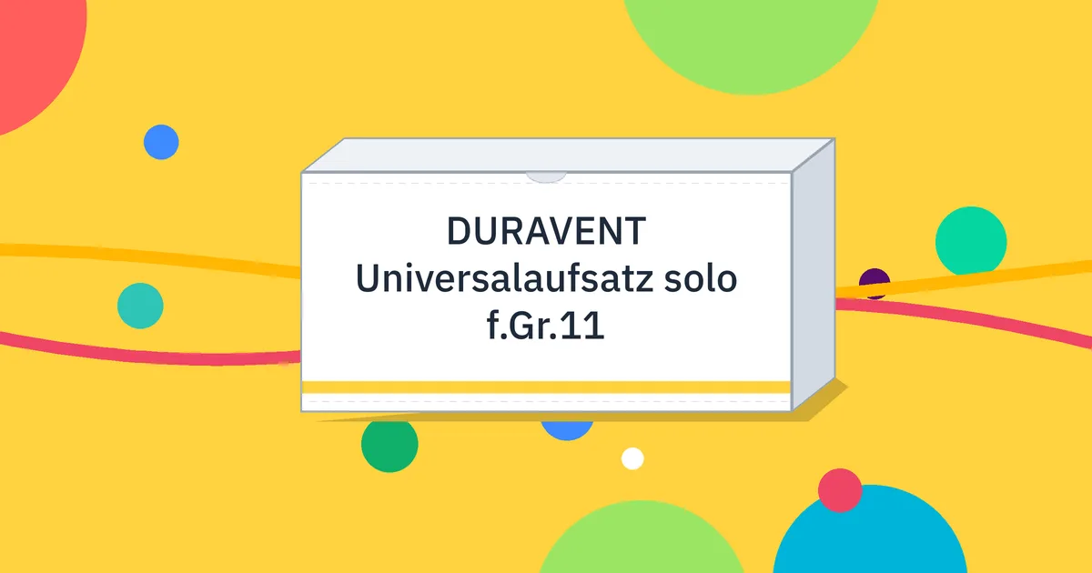 Symbolbild: Packung mit der Aufschrift DURAVENT Universalaufsatz solo f.Gr.11 (PZN 02066055) – Verfügbarkeit und Bezug in Apotheken in Frankfurt am Main