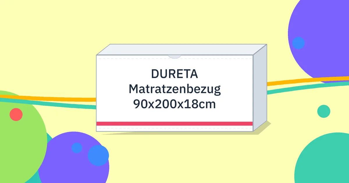Symbolbild: Packung mit der Aufschrift DURETA Matratzenbezug 90x200x18cm (PZN 01855229) – Verfügbarkeit und Bezug in Apotheken in Frankfurt am Main