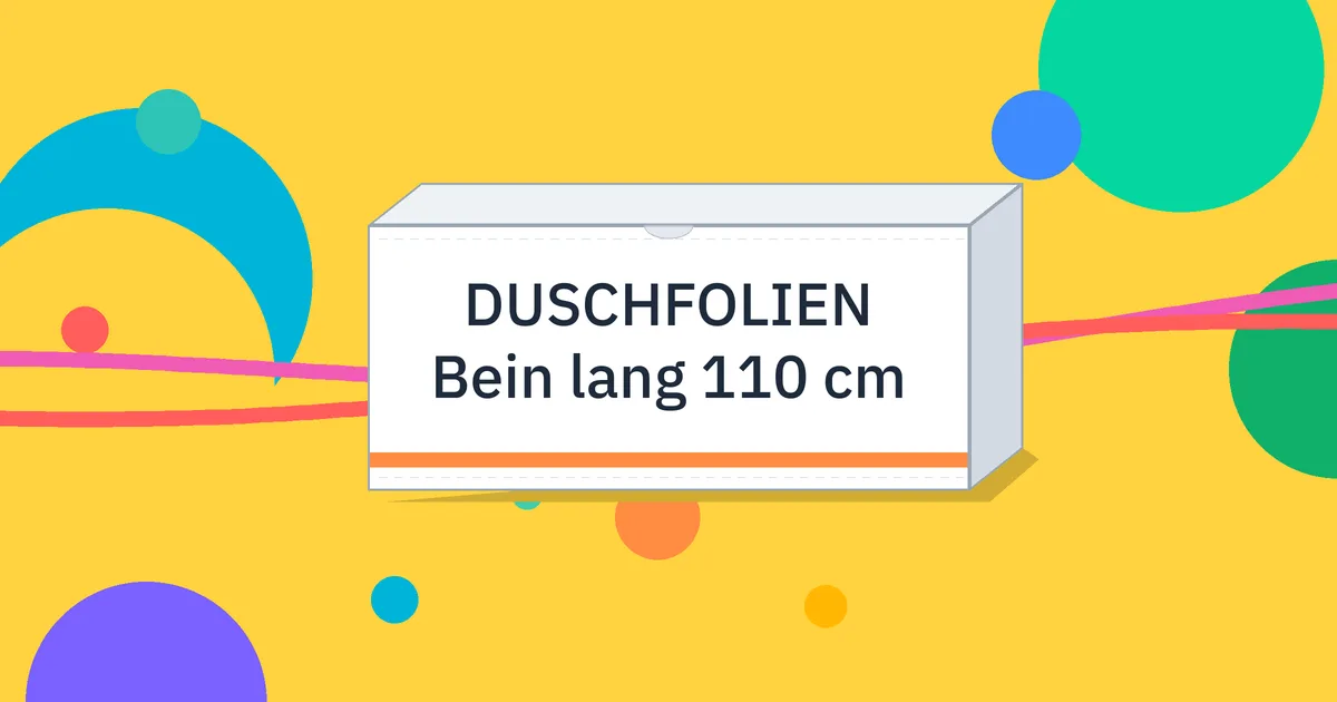 Symbolbild: Packung mit der Aufschrift DUSCHFOLIEN Bein lang 110 cm (PZN 07274545) – Verfügbarkeit und Bezug in Apotheken in Frankfurt am Main