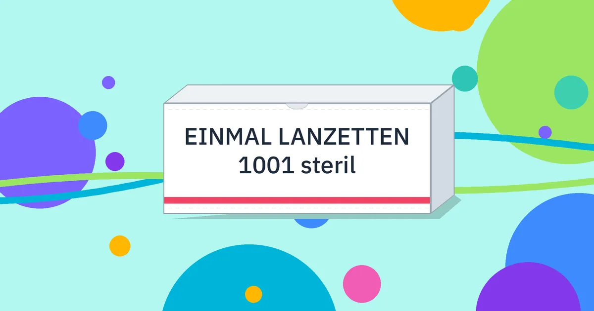 Symbolbild: Packung mit der Aufschrift EINMAL LANZETTEN 1001 steril (PZN 10831305) – Verfügbarkeit und Bezug in Apotheken in Frankfurt am Main