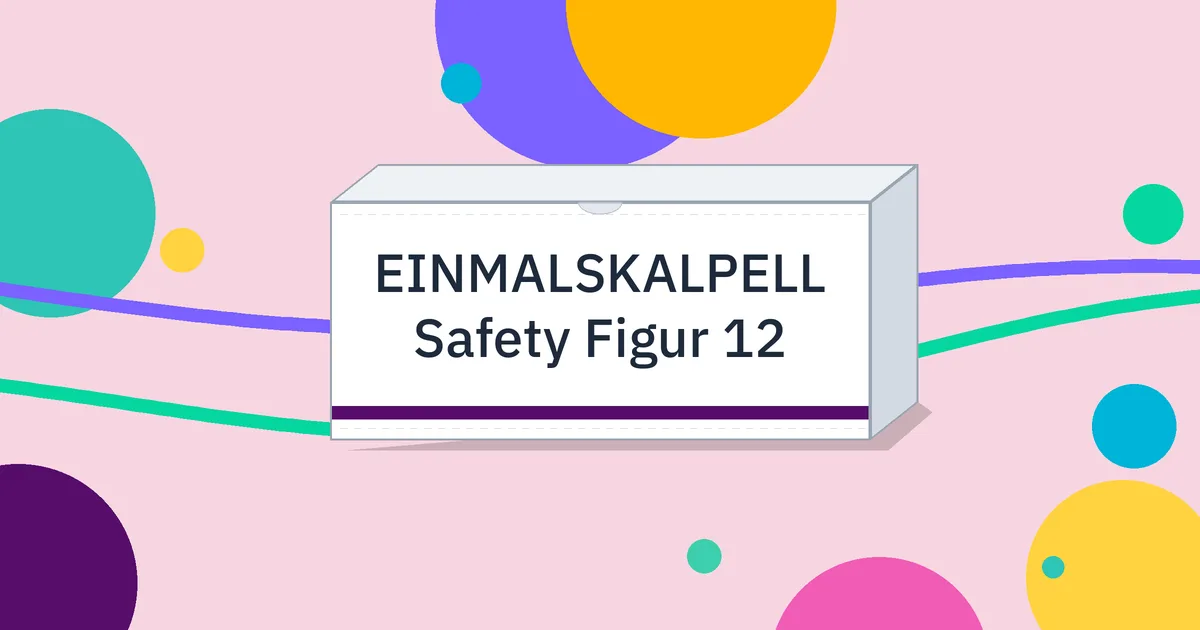 Symbolbild: Packung mit der Aufschrift EINMALSKALPELL Safety Figur 12 (PZN 18202307) – Verfügbarkeit und Bezug in Apotheken in Frankfurt am Main