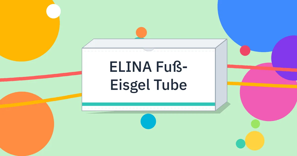 Symbolbild: Packung mit der Aufschrift ELINA Fuß-Eisgel Tube (PZN 11132383) – Verfügbarkeit und Bezug in Apotheken in Frankfurt am Main