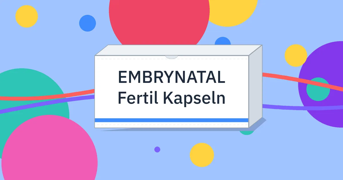 Symbolbild: Packung mit der Aufschrift EMBRYNATAL Fertil Kapseln (PZN 18809274) – Verfügbarkeit und Bezug in Apotheken in Frankfurt am Main