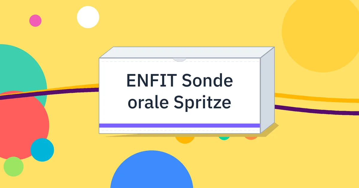 Symbolbild: Packung mit der Aufschrift ENFIT Sonde orale Spritze (PZN 13230730) – Verfügbarkeit und Bezug in Apotheken in Frankfurt am Main